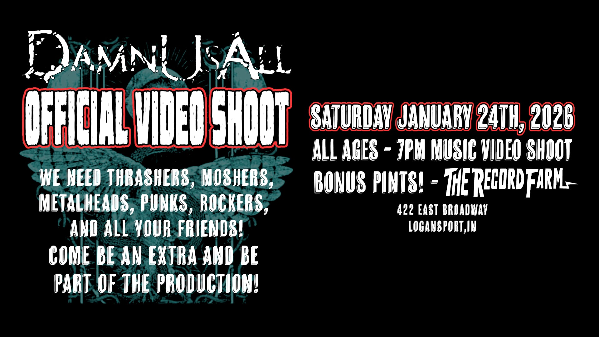 Damn Us All - Official Video Shoot - Cass County Calendar