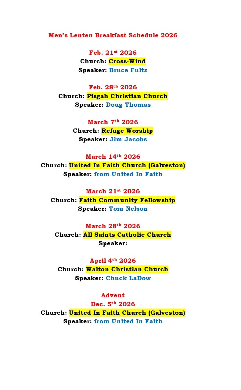Men's Lenten Breakfast - Cass County Calendar