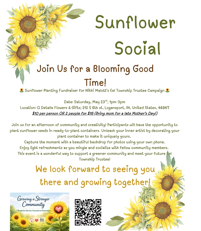 Sunflower Social - Cass County Calendar